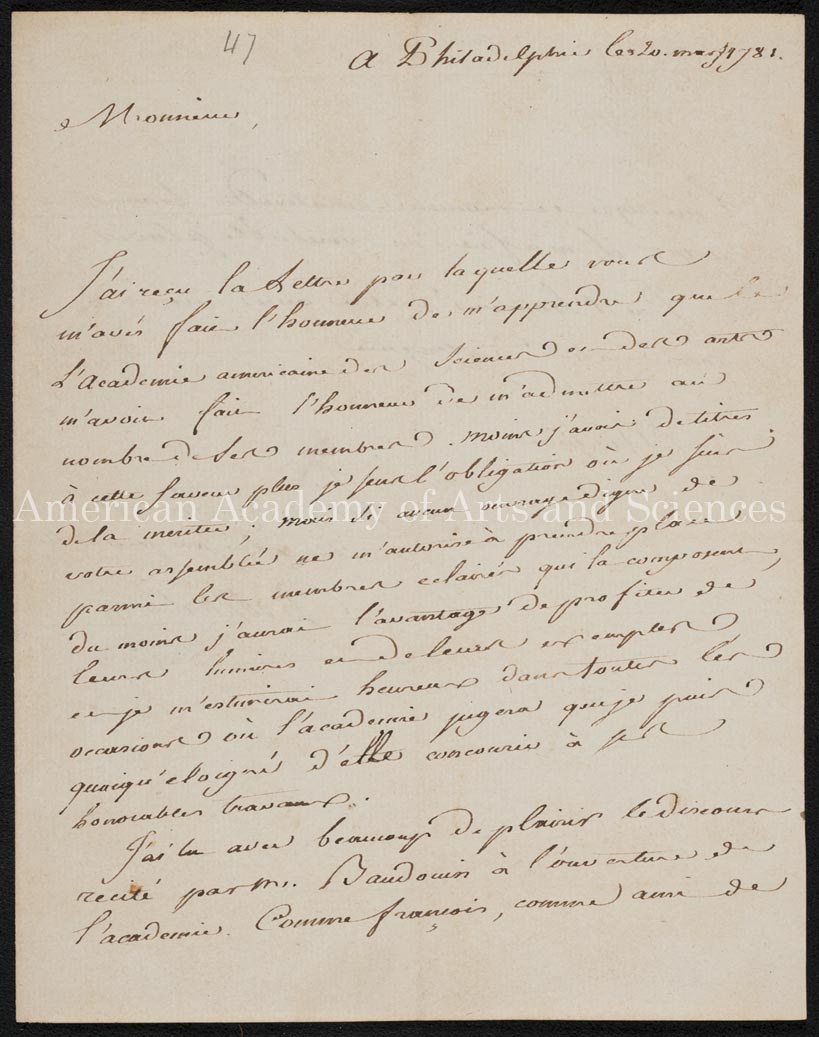 RG I-B-2: General records. Unbound Correspondence | American Academy of ...