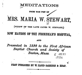 Maria W. Stewart | American Academy of Arts and Sciences