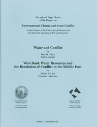Water and Conflict and West Bank Water Resources and the Resolution of ...
